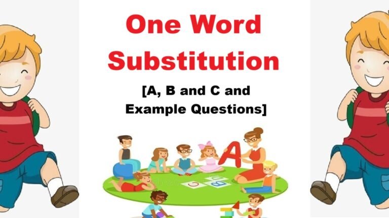 One Word Substitution A, B and C and Example Questions - GkSection
