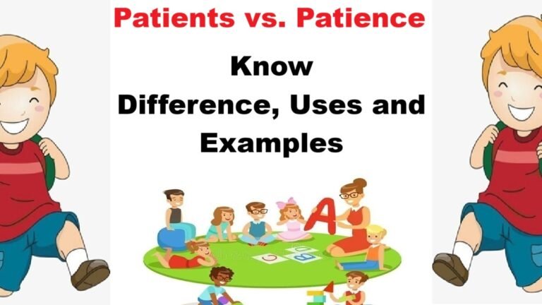 Patients vs. Patience: Difference, How to use and Sentence Examples ...